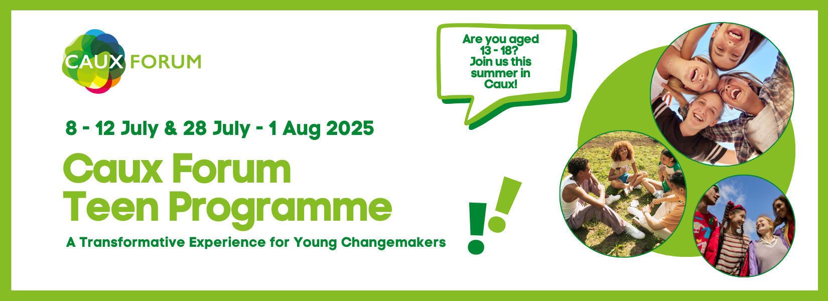 Caux Forum Young Changemakers - Summer Programme (ages 13-18) | IofC